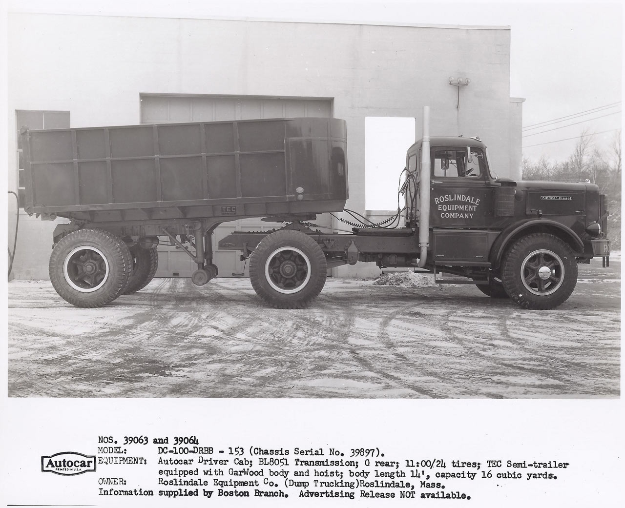 Autocar C / DC SBA with all-steel cab (Commercial vehicles) - Trucksplanet